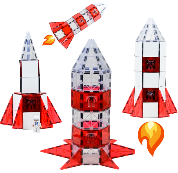 Magnaminds Raket - 93 stuks – MagnaMinds